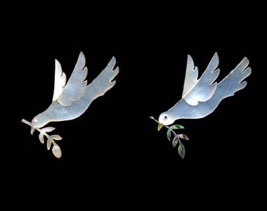Dove With Leaf Inlay