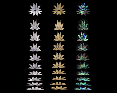 Lotus Fret Board & Peg Head Guitar Inlay Set