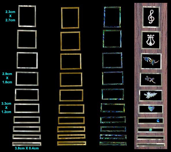 Frame Guitar Block Outline Fret Inlay Sets