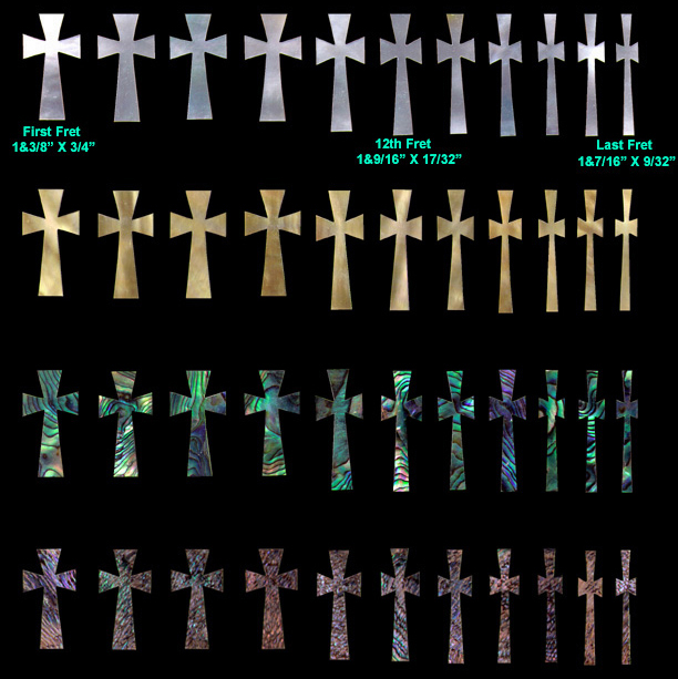 Cross Fret Board Inlay Sets