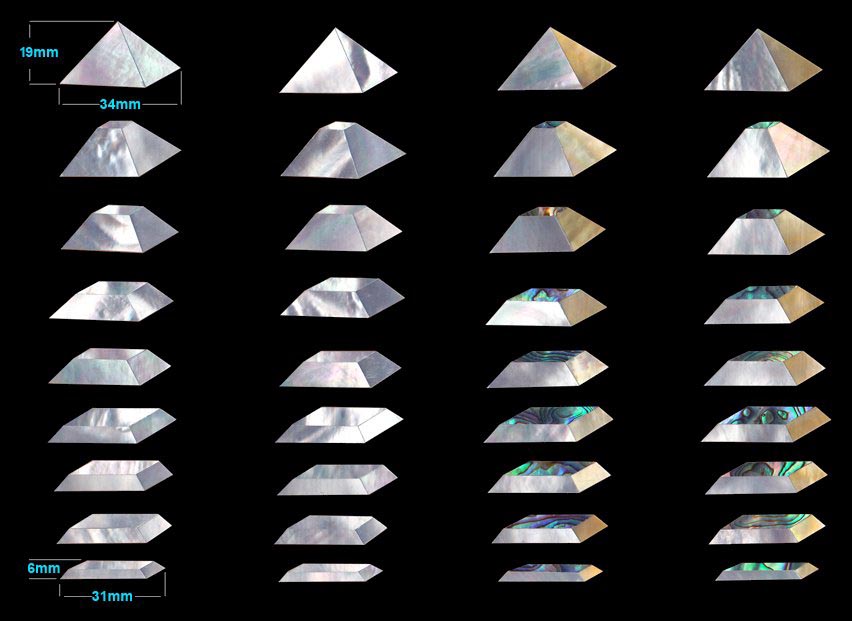 Disappearing Pyramid Fretboard Inlay Set