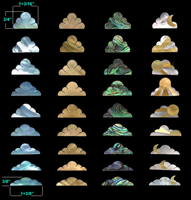 Small Cloud Fret Board Inlay Sets