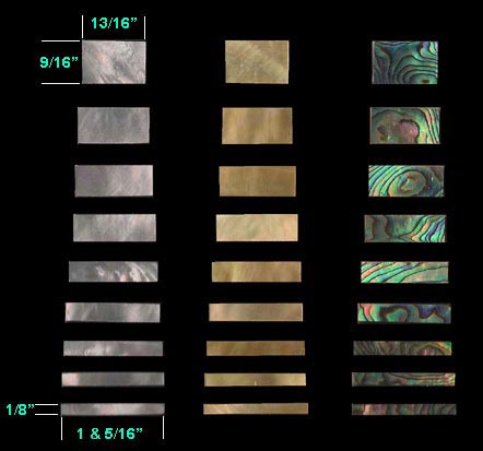 Block Mandolin Fret Board Inlay Sets