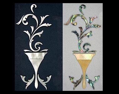 Pot & Flower Large Peg Head Inlay