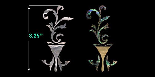 Pot & Flower Small Peg Head Inlay